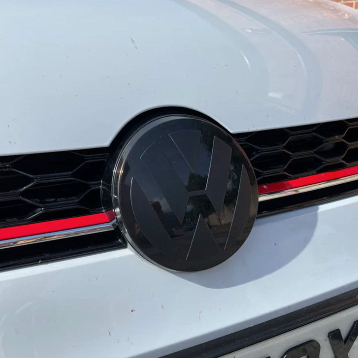 VW MK7.5 GTI & Golf R Gloss Black Tinted Badge SET - Front & Rear ...